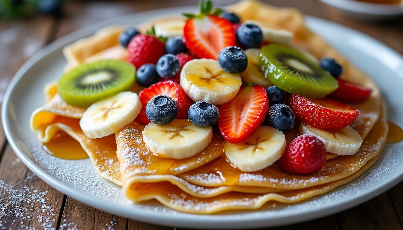 Crêpes aux fruits : une douceur fruitée à déguster