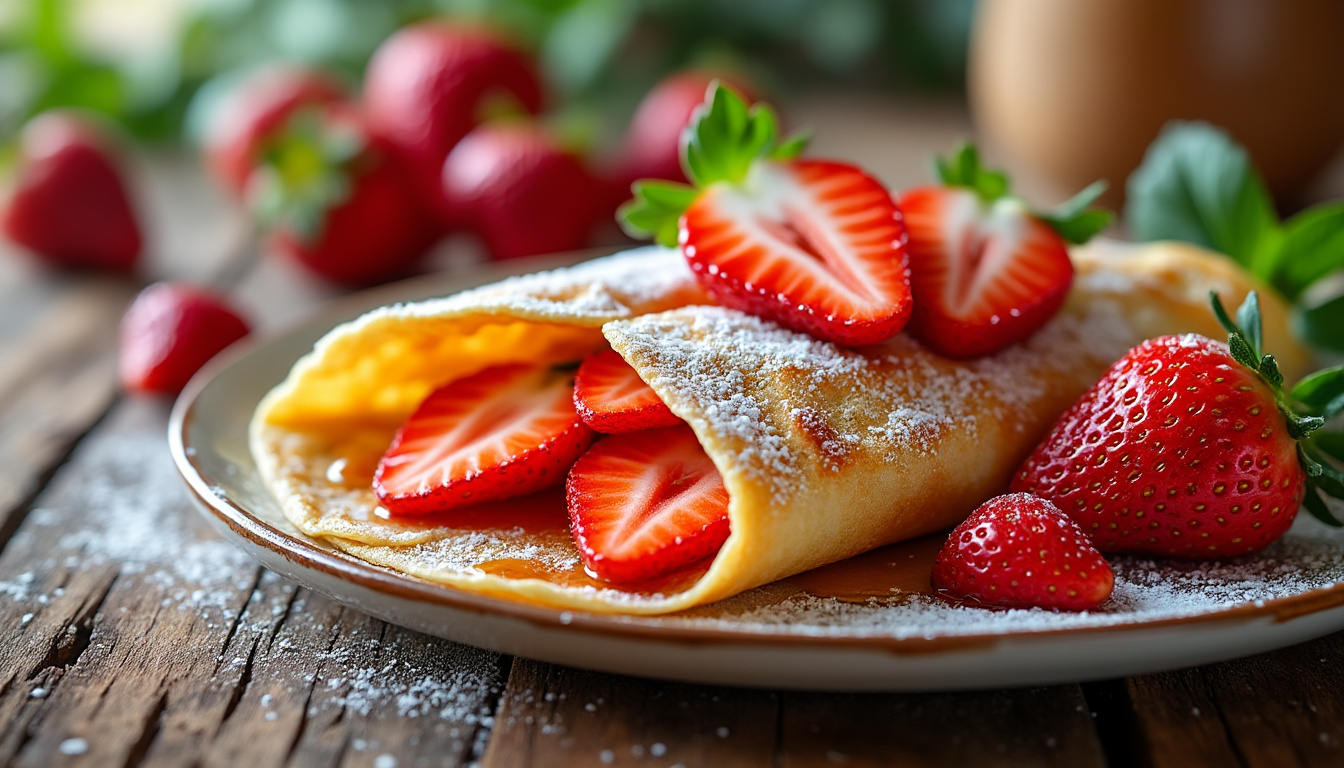Crêpes aux fraises : la gourmandise fruitée par excellence